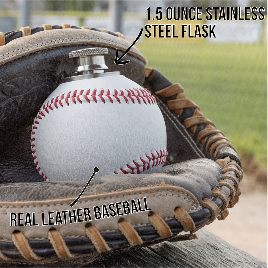Baseball Flask, Made from a Real Baseball - Buffalo BottleCraft