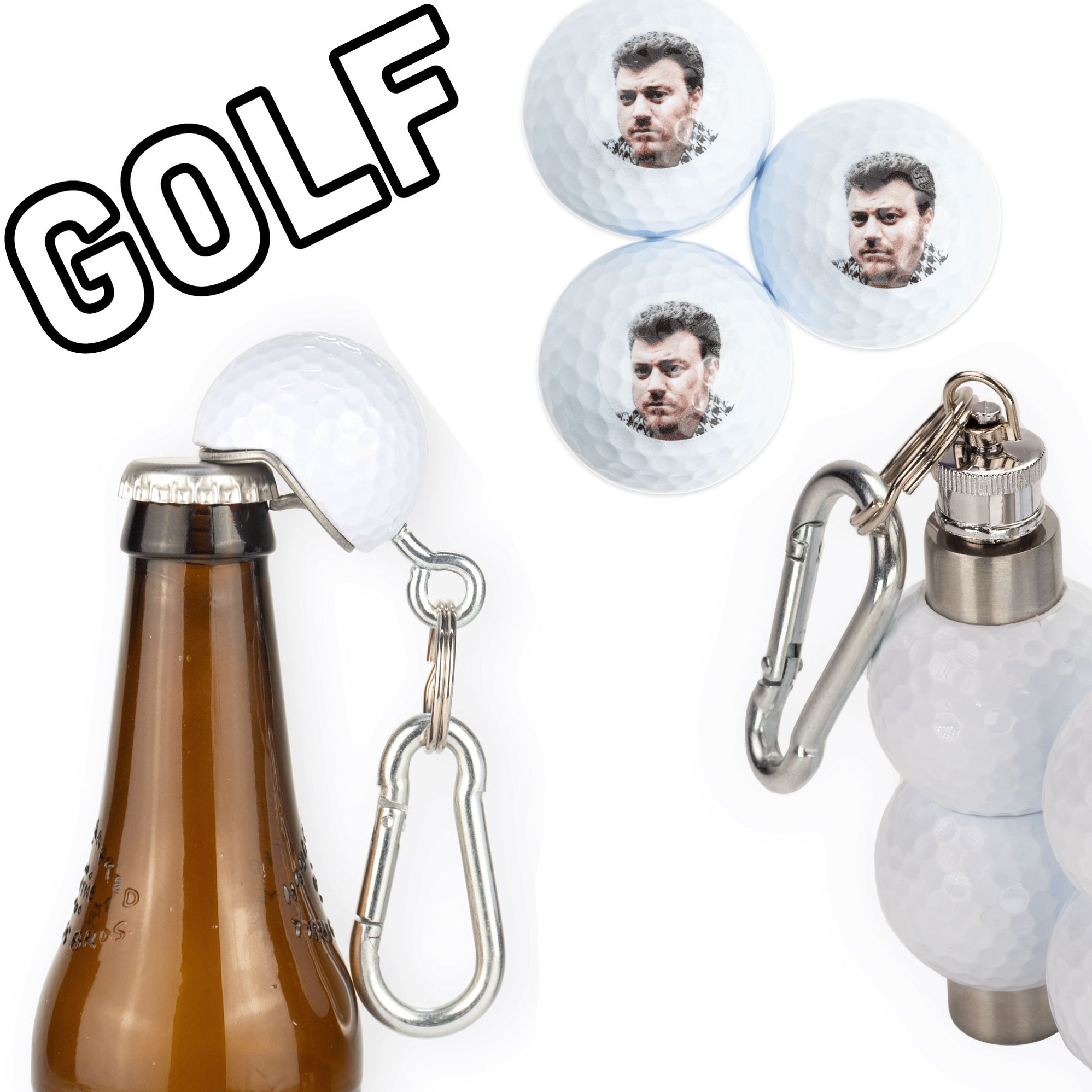 Making bottle openers from REAL Baseballs, Golf Balls and Hockey Pucks