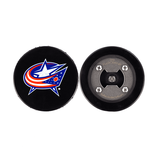 Columbus Blue Jackets | Bottle Opener made from a Real Hockey Puck ...